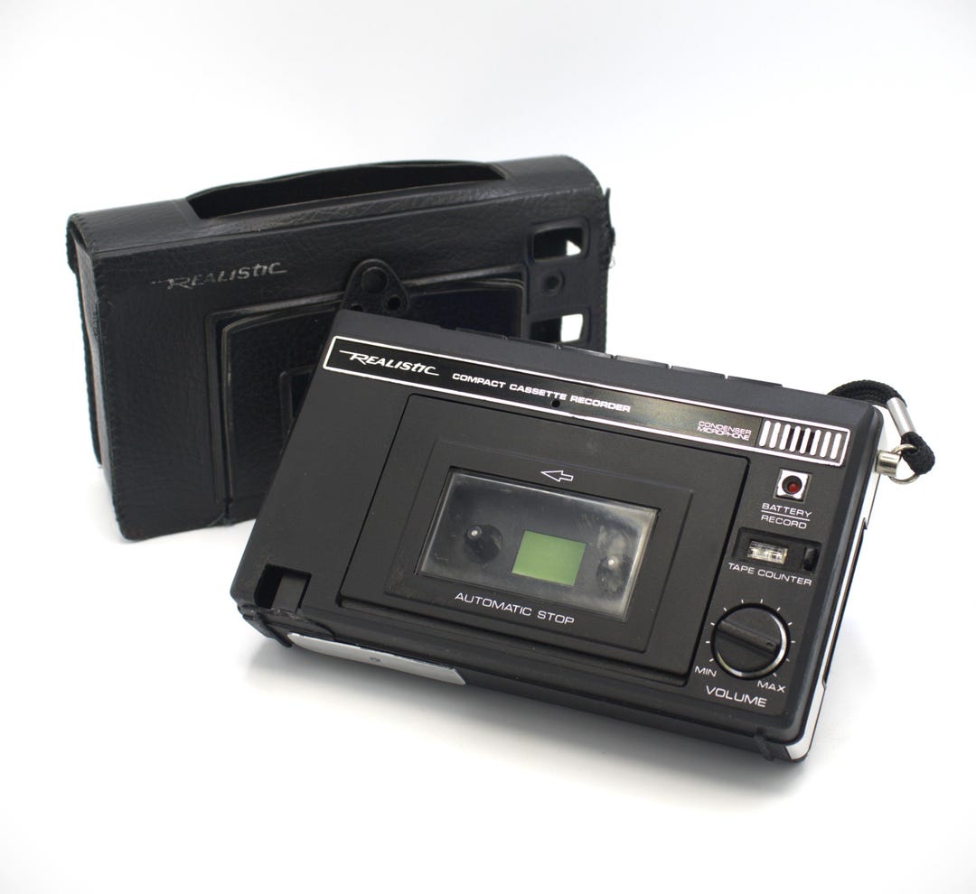 Vintage Realistic Cassette Tape Recorder Player With Built in Condenser ...