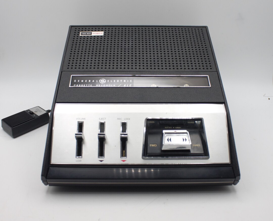 Vintage Cassette Tape Player Recorder Portable Audio Microphone Speaker ...