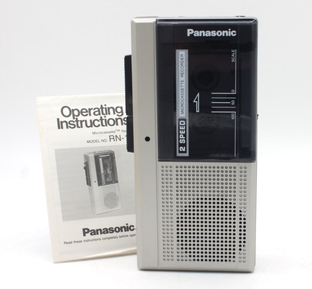 Vintage 1980s Panasonic Micro Cassette Tape Recorder Built in ...