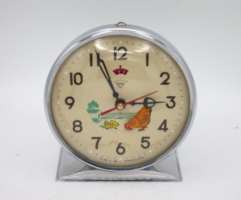 Vintage Alarm Clock Animated Motion Feeding Chicken and Chicks - Etsy