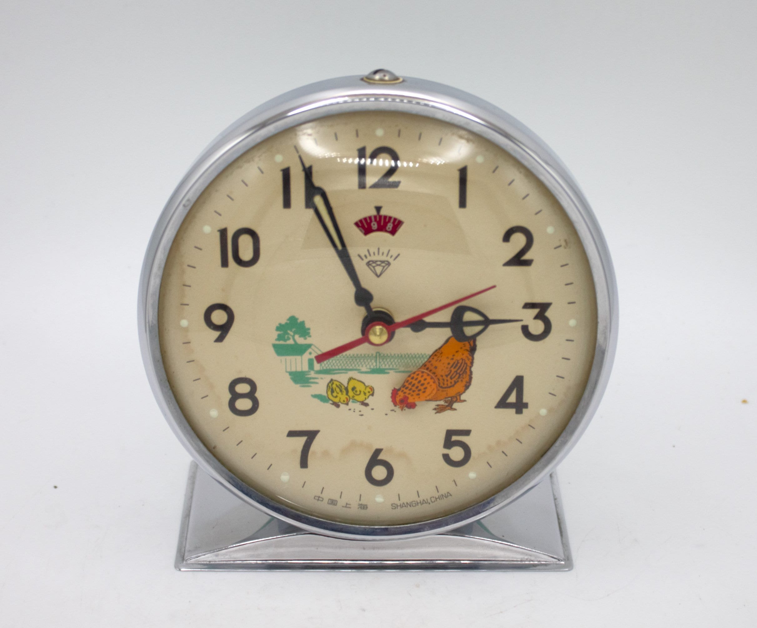 Vintage Alarm Clock Animated Motion Feeding Chicken and Chicks - Etsy