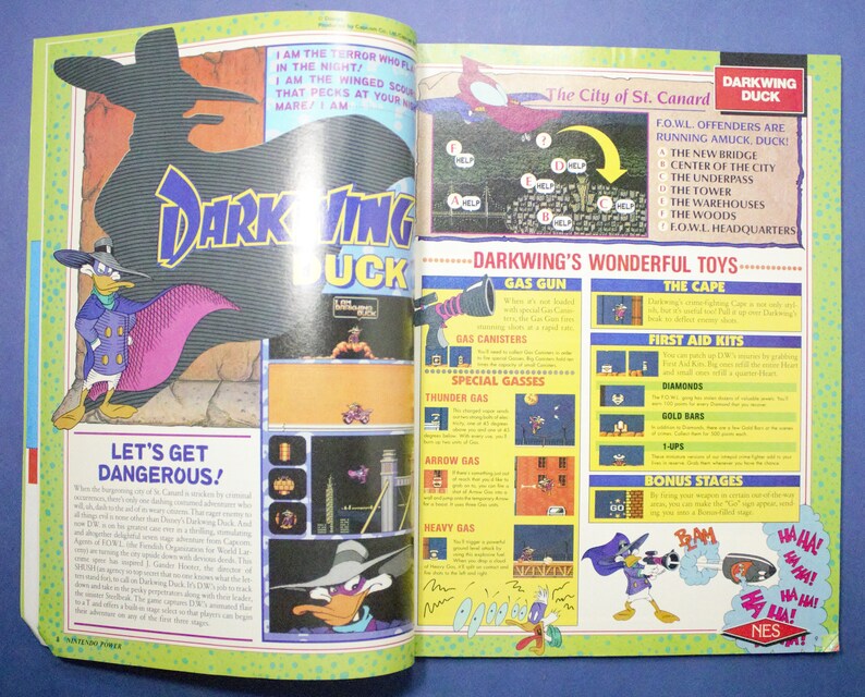 Nintendo Power 1992 Issue Darkwing Duck Contra 3 Game Boy Work - Etsy