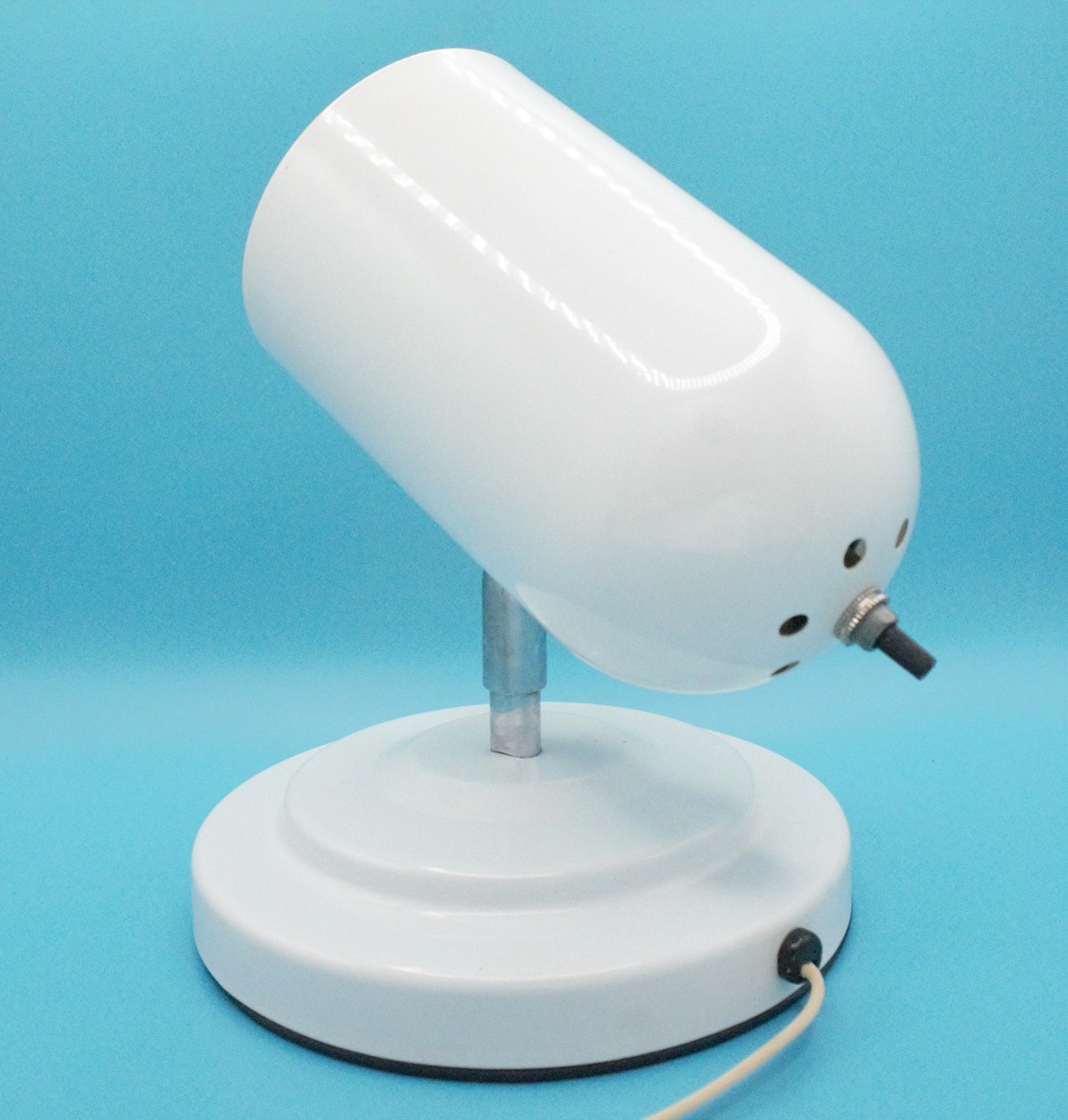 Vintage Spotlight Lamp Tabletop or Wall Mount White Metal - Etsy