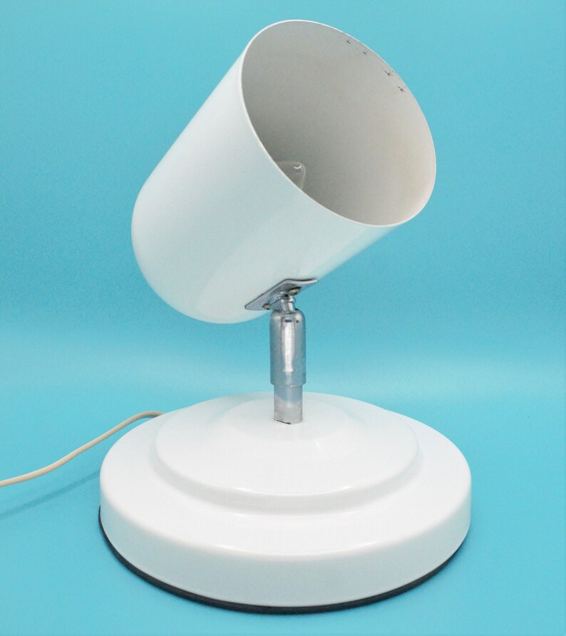 Vintage Spotlight Lamp Tabletop or Wall Mount White Metal - Etsy