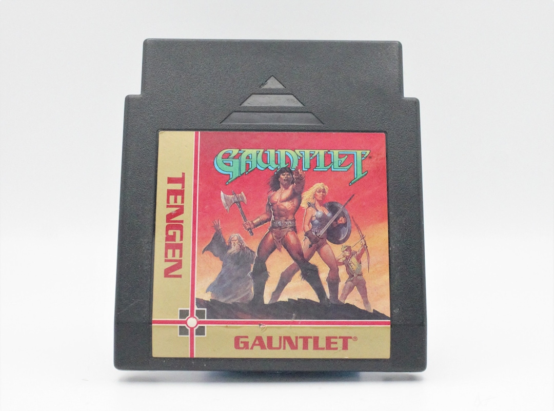 Vintage Nintendo Game Gauntlet Black Unlicensed Cart Original NES 8-bit ...