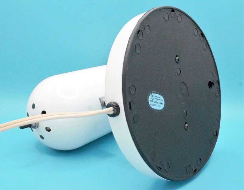 Vintage Spotlight Lamp Tabletop or Wall Mount White Metal - Etsy