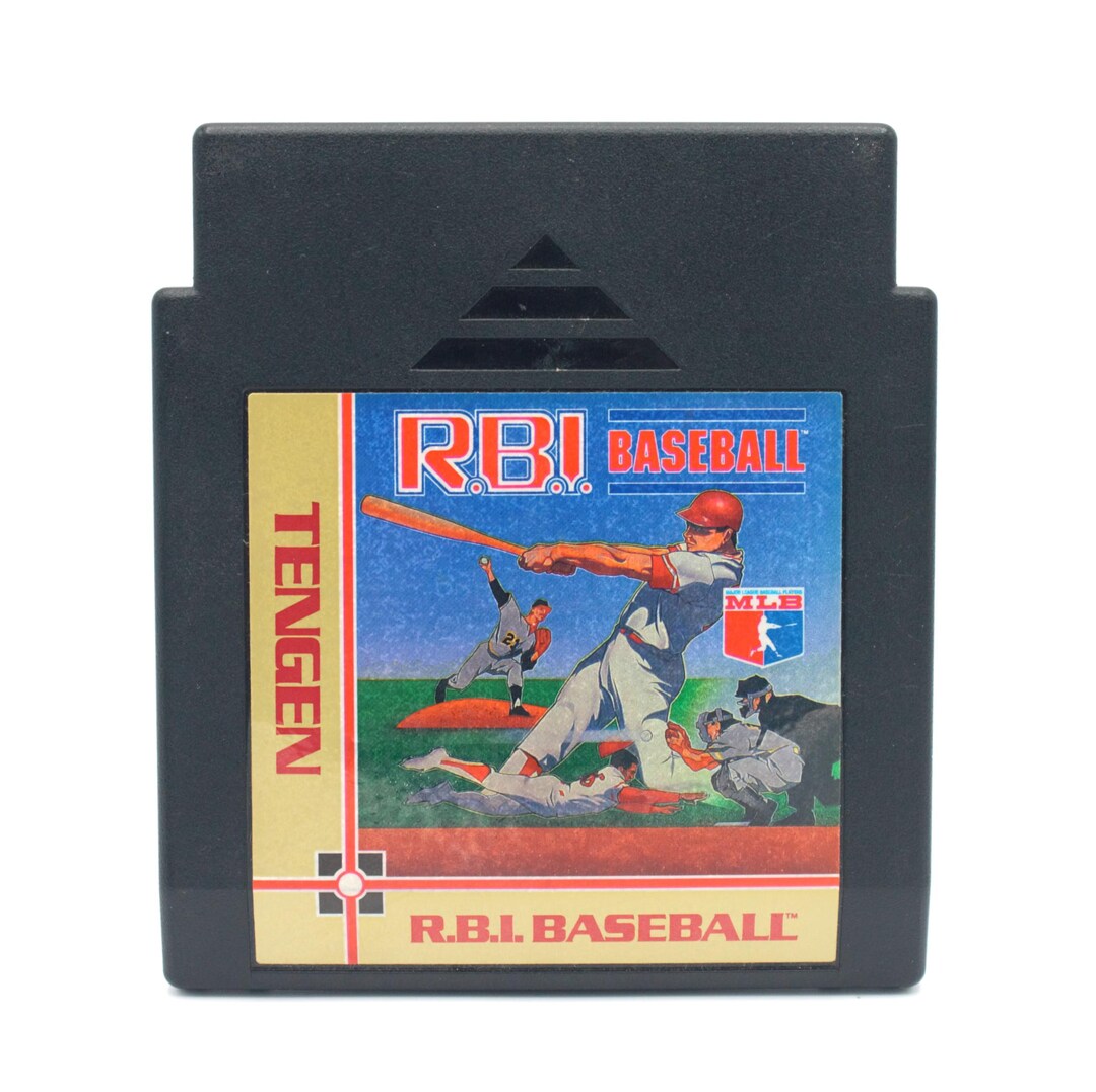 Vintage 1985 R.B.I. Baseball Nintendo Video Game Cartridge Original ...