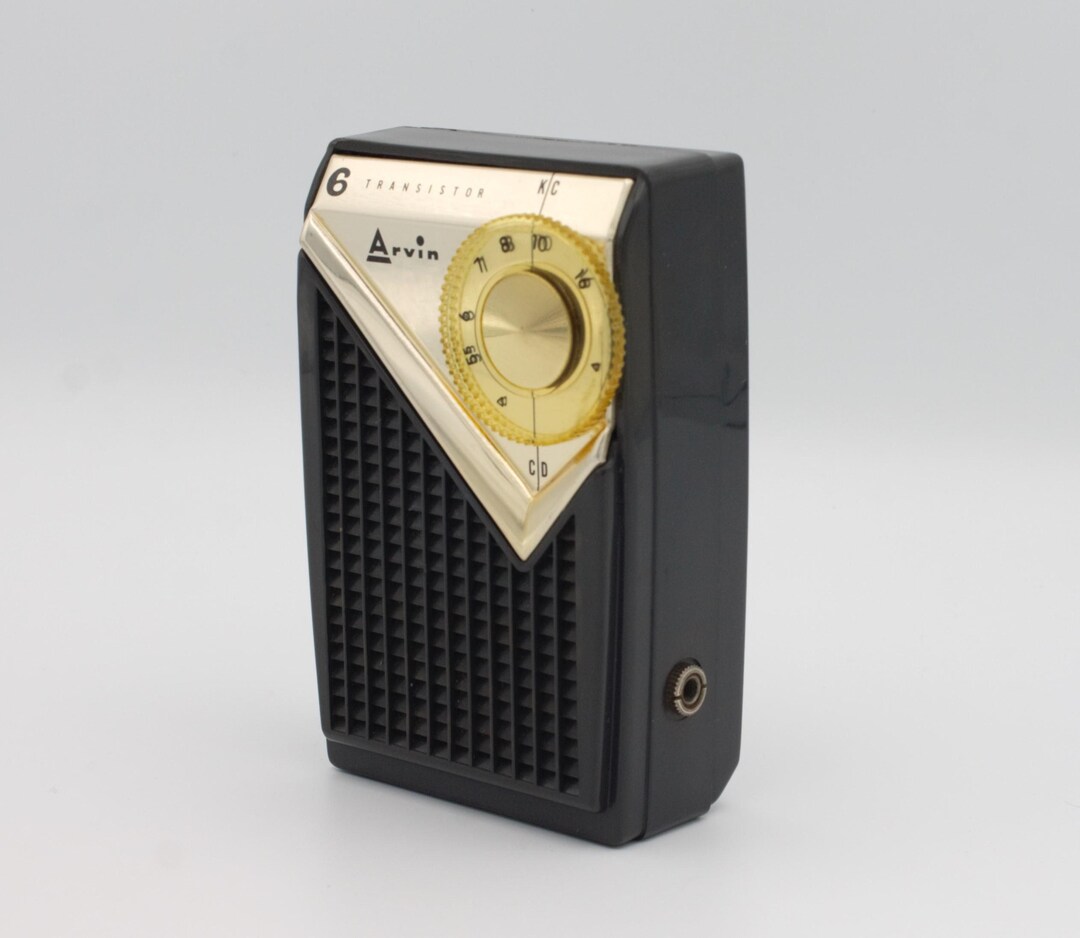 Vintage 1950's Arvin 9 Transistor Radio AM and CD Civil Defense Station ...