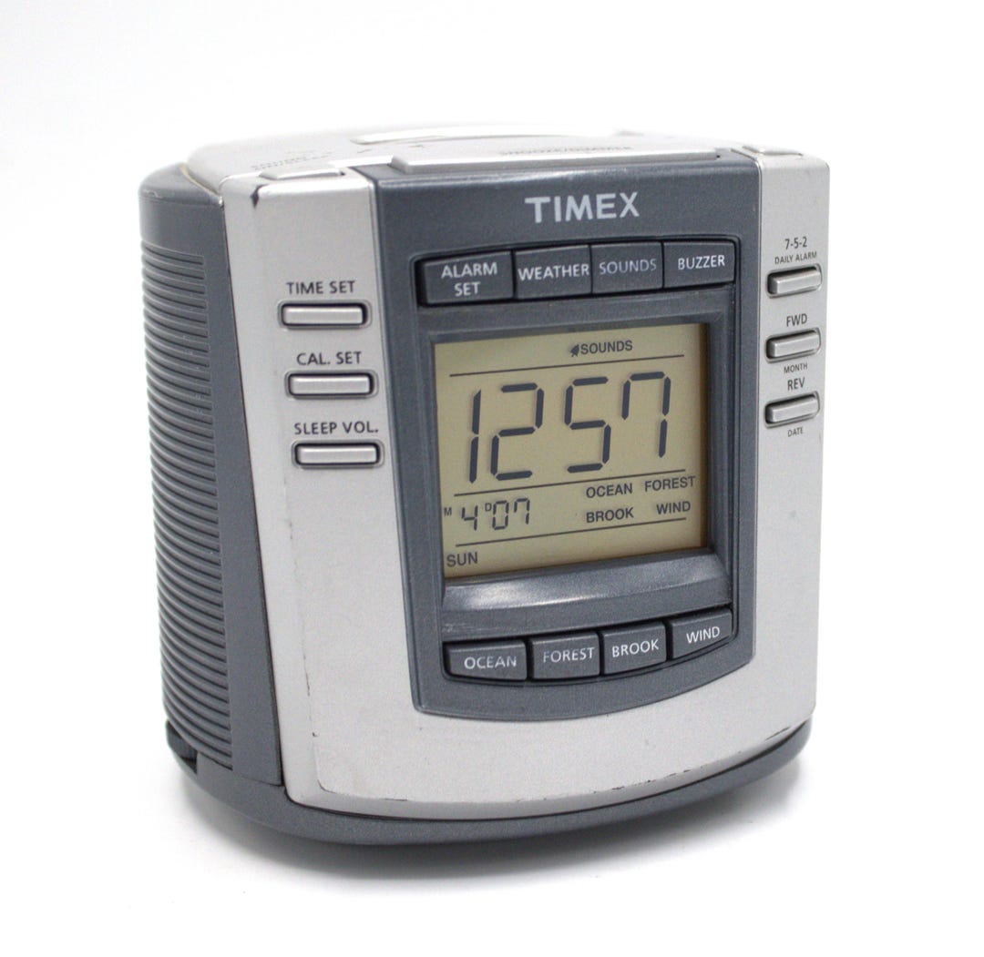 Vintage Timex Digital Alarm Clock and Soothing Sound Machine With NOAA ...