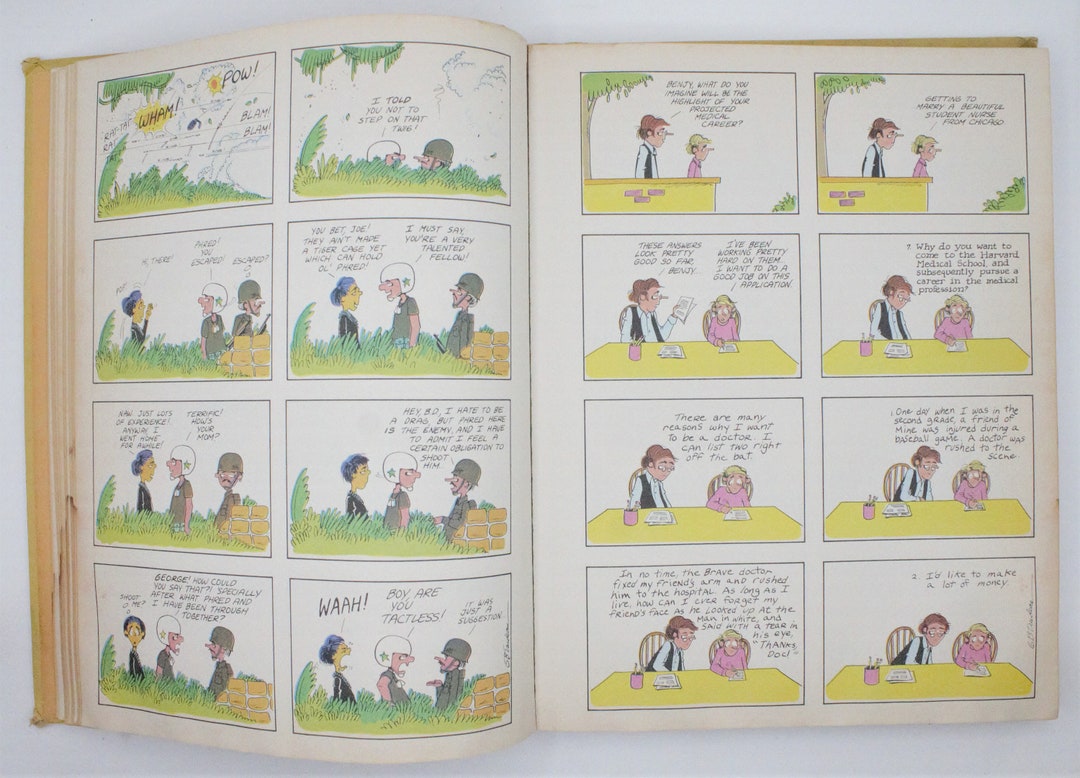 Vintage 1970s Doonesbury Chronicles Comic Collection Hardcover Color ...
