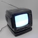 Vintage 5 B&W TV Mini Portable Tube Television Set AM/FM Radio Receiver ...