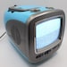 Vintage Portable TV Glass Tube Television Black & White Battery ...