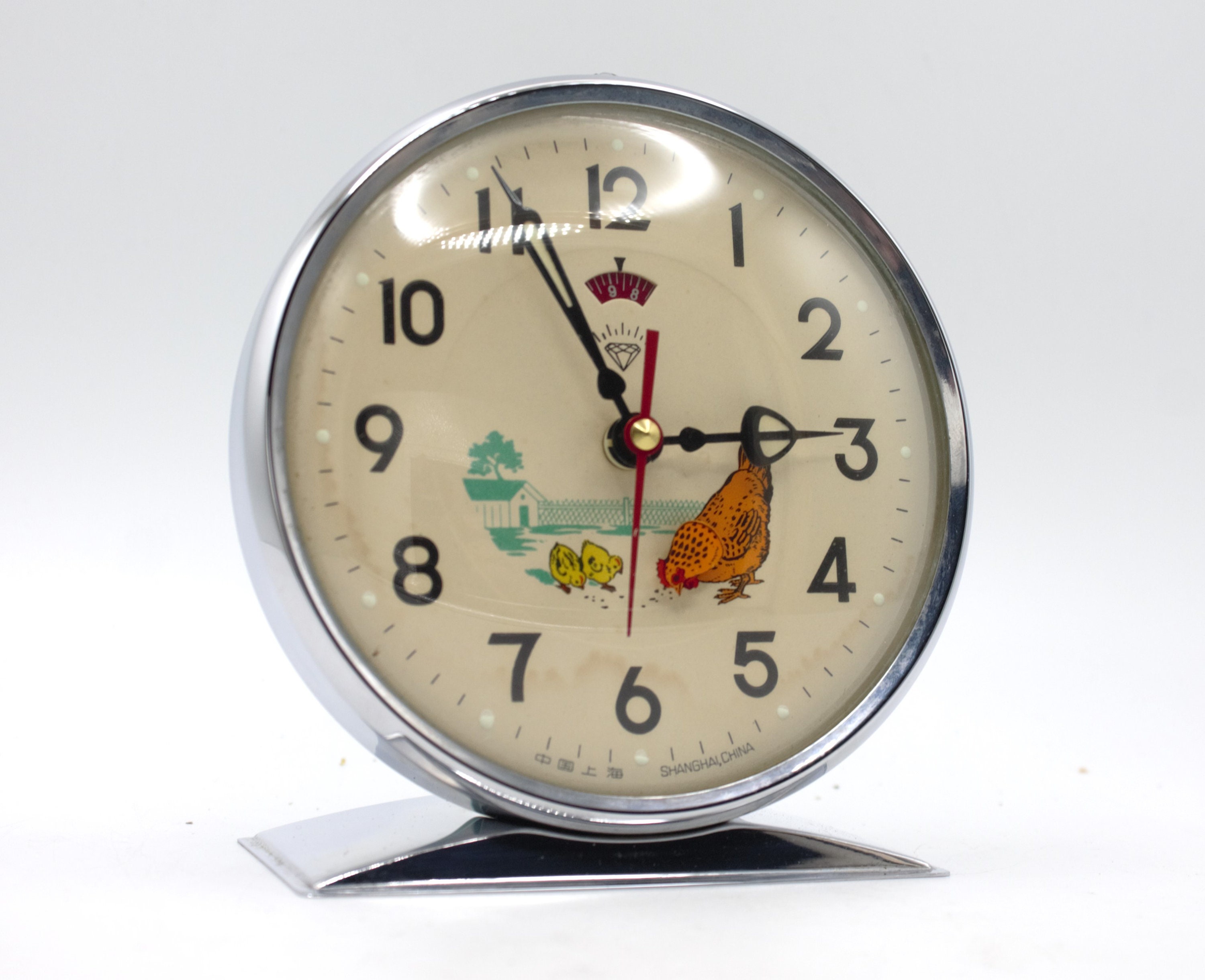 Vintage Alarm Clock Animated Motion Feeding Chicken and Chicks - Etsy