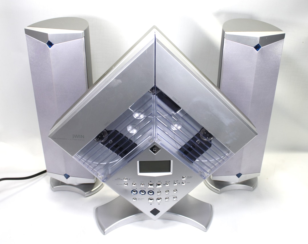 Vintage Home Stereo System 3-disc CD Player AM/FM Radio Receiver Blue ...