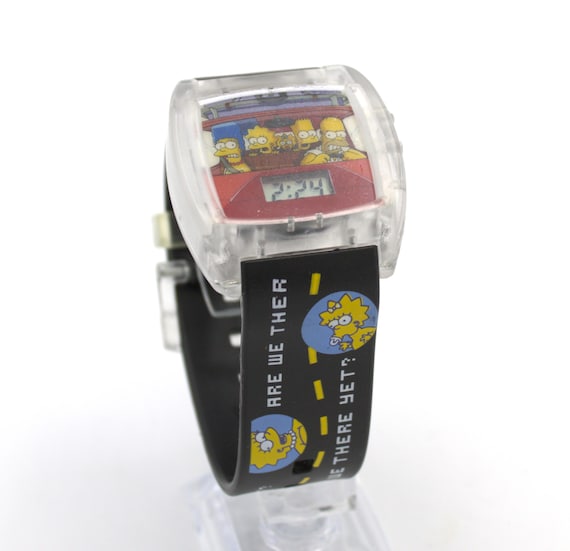 Vintage Simpsons digital watch talking "Are we there … - Gem