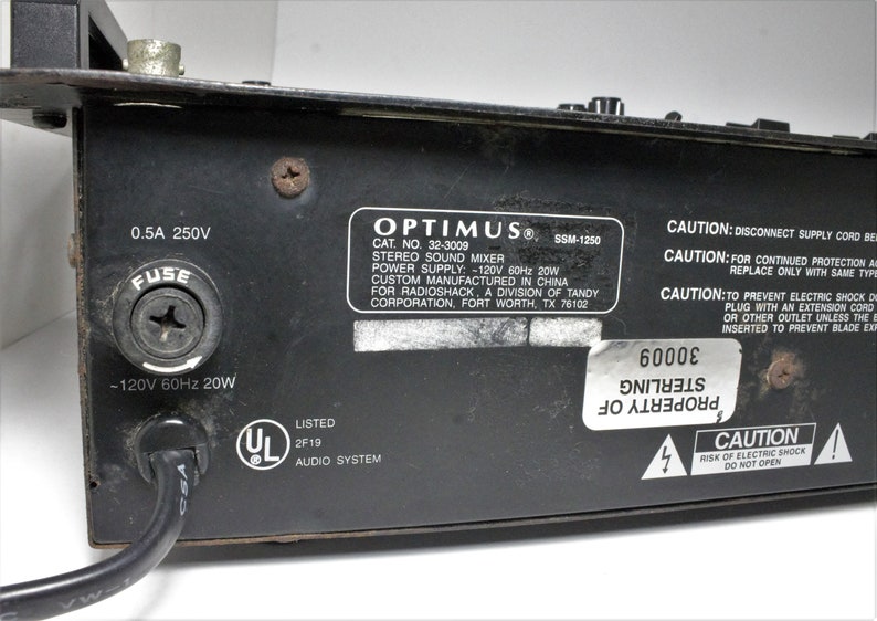 Vintage Stereo Sound Mixer Optimus Sound Board Mic 3 Channel - Etsy