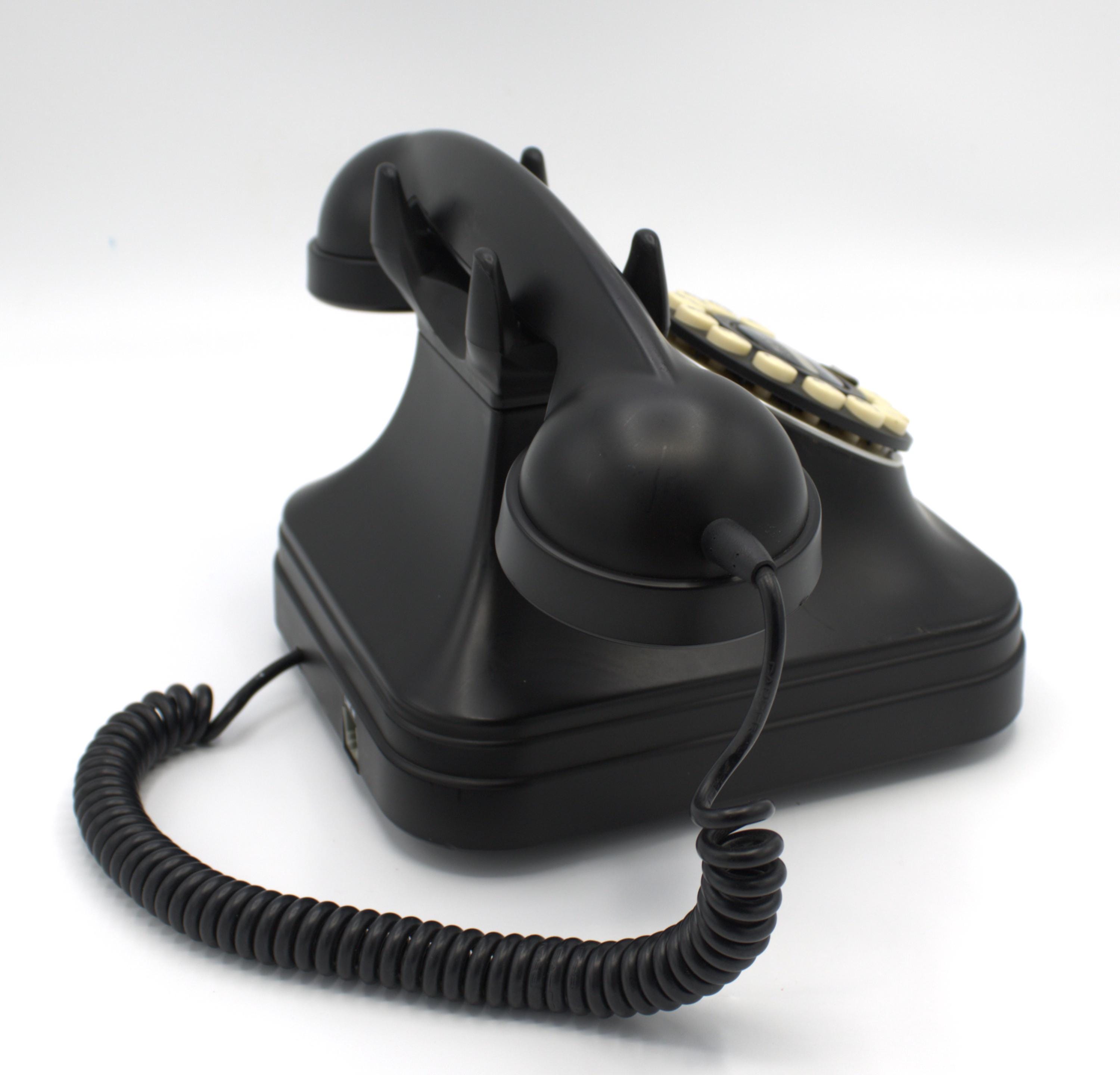 Vintage Telephone Art Deco 1940s Style Reproduction Rotary Design Push ...