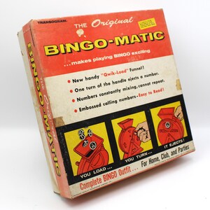 Vintage 1960's Bingo-matic Party Gold Medal Bingo Game Calling Machine ...