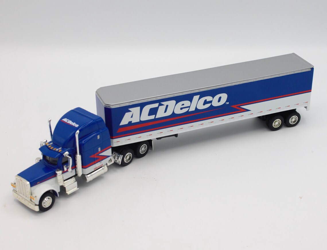 Vintage Peterbuilt AC Delco Die Cast Semi-truck and Trailer Miniature ...