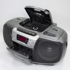 Vintage Boombox CD Cassette Tape Player Recorder Portable - Etsy