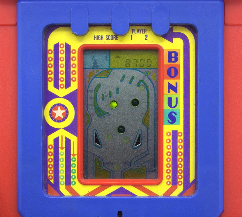 Vintage 1980s Pinball Wizard Electronic Talking Pinball Handheld Game ...