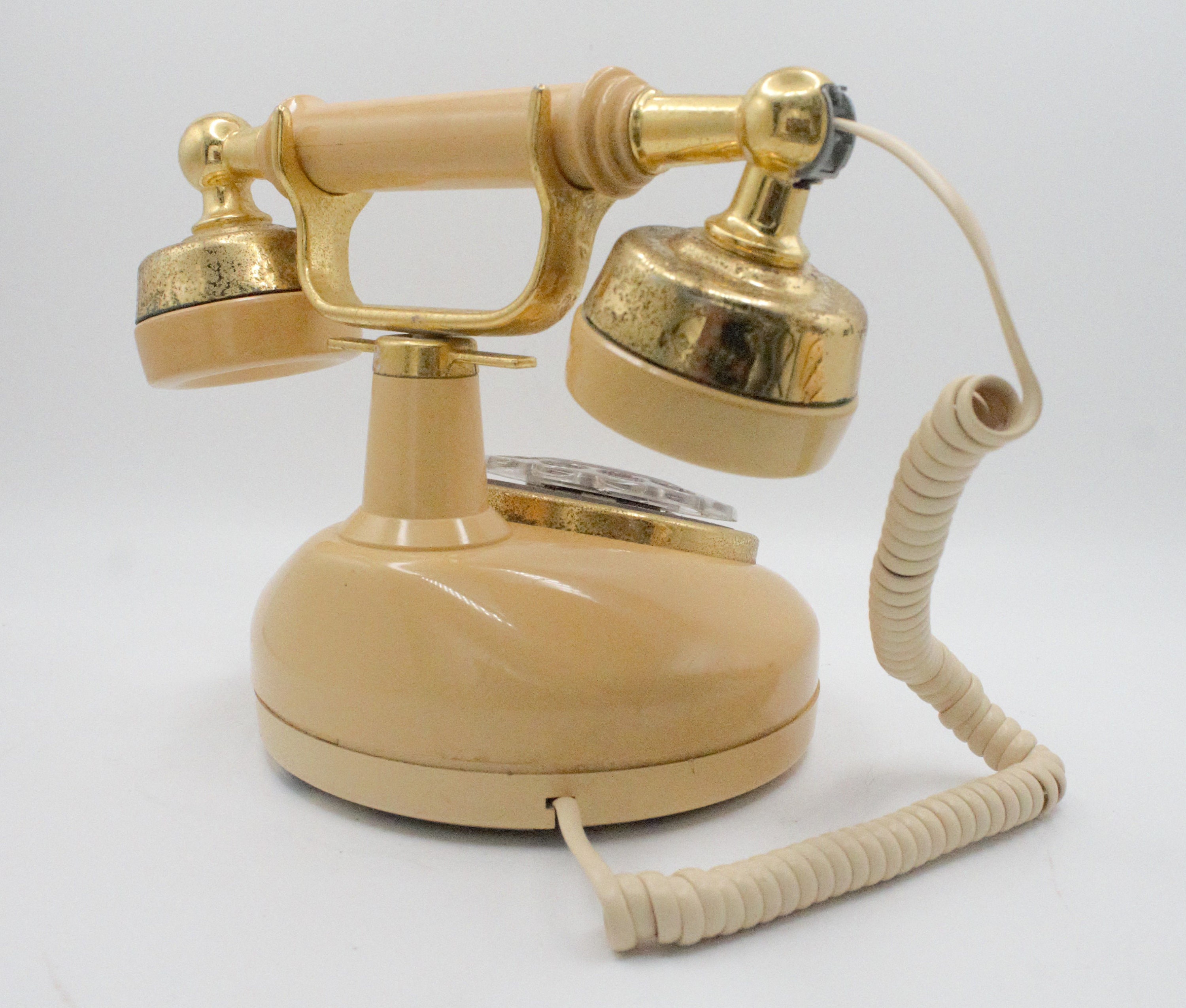 Vintage Telephone Western Electric French Rotary Phone Beige - Etsy