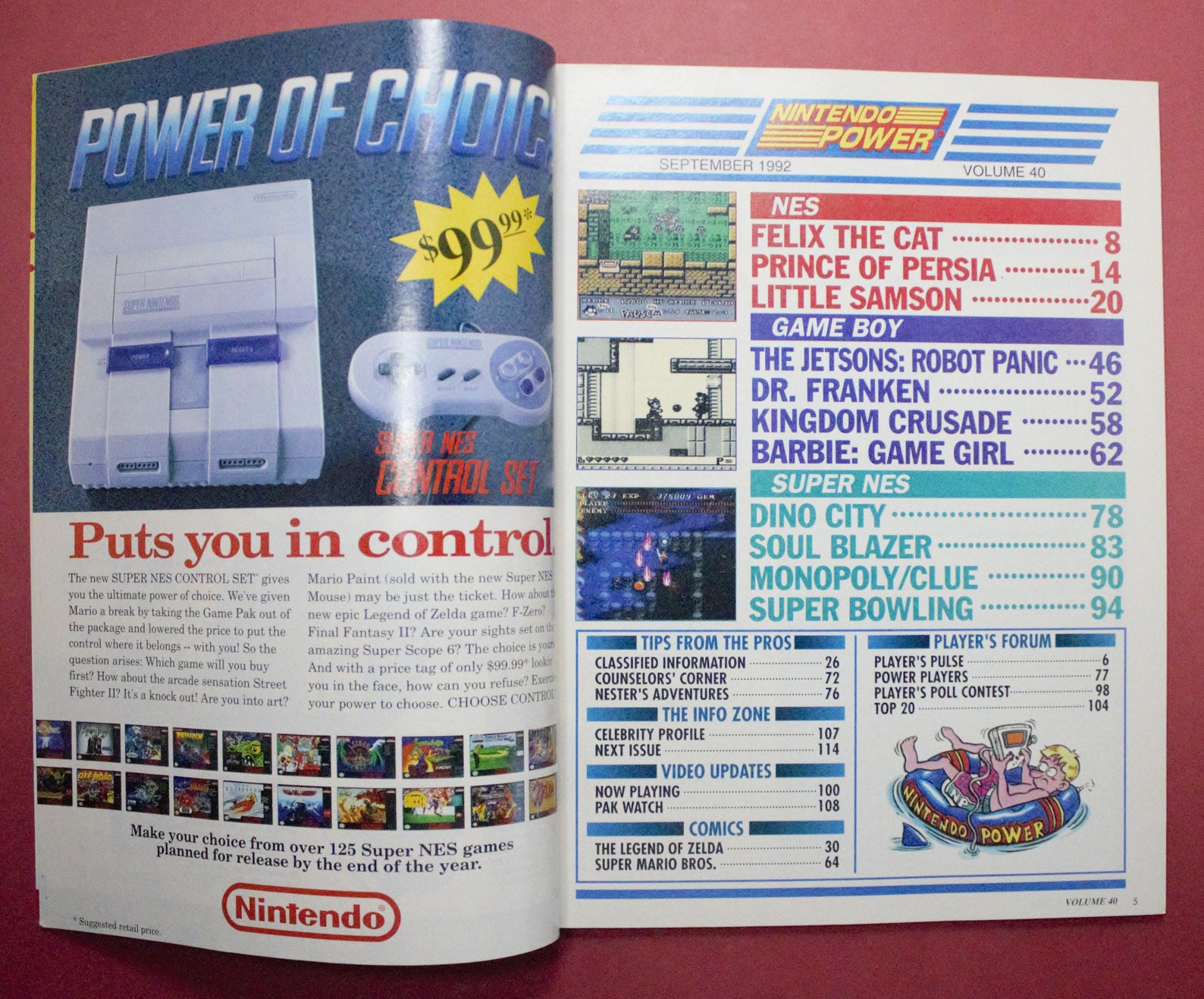 Nintendo Power 1992 Issue Felix Spider-man Prince of Persia - Etsy