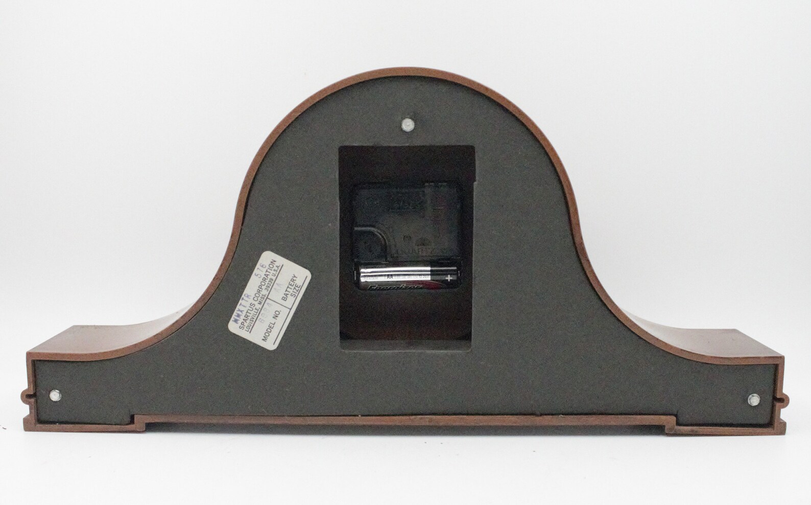 Vintage Spartus Electric Mantle Clock Simulated Wood Brass - Etsy