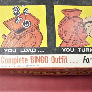 Vintage 1960s Bingo-matic Party Gold Medal Bingo Game Machine Cards ...