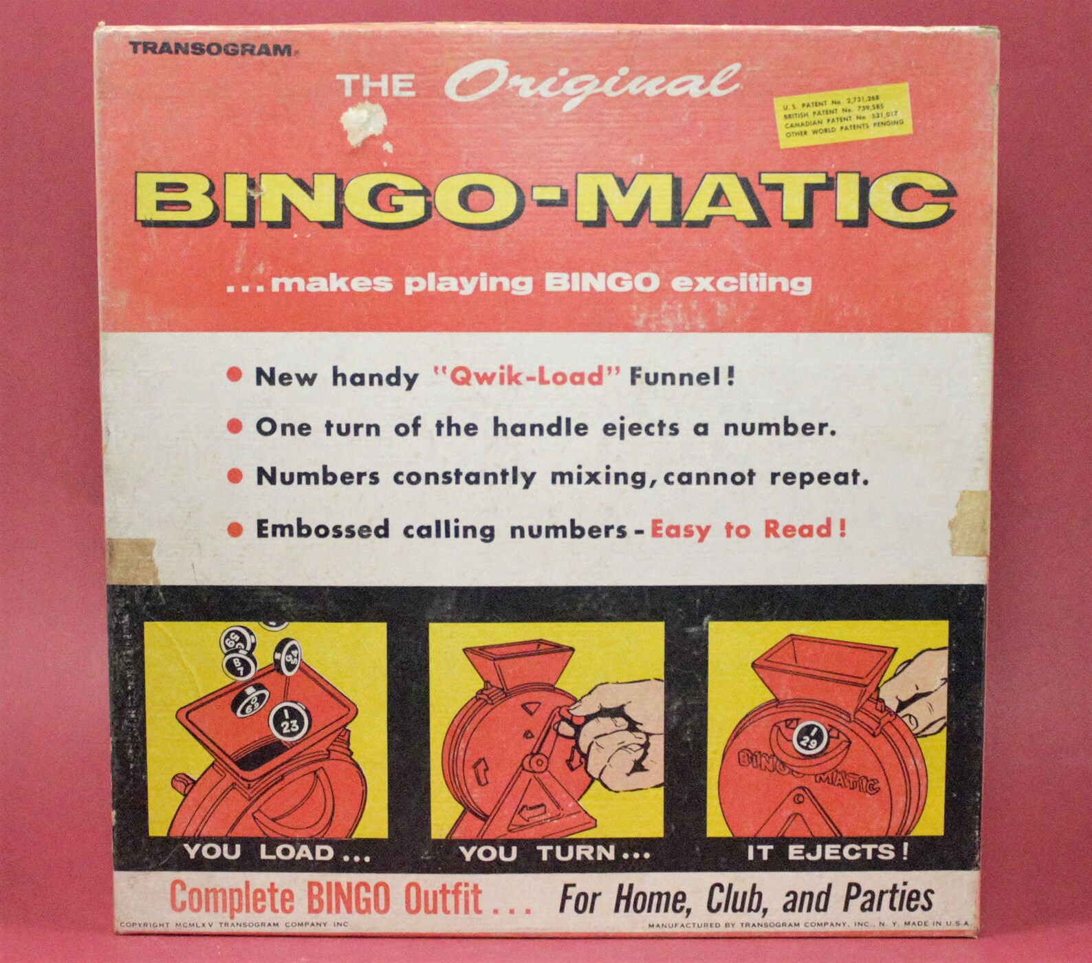 Vintage 1960s Bingo-matic Party Gold Medal Bingo Game Machine - Etsy