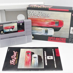 Vintage SNES Game the Duel Test Drive II Game Cartridge Street Racing ...