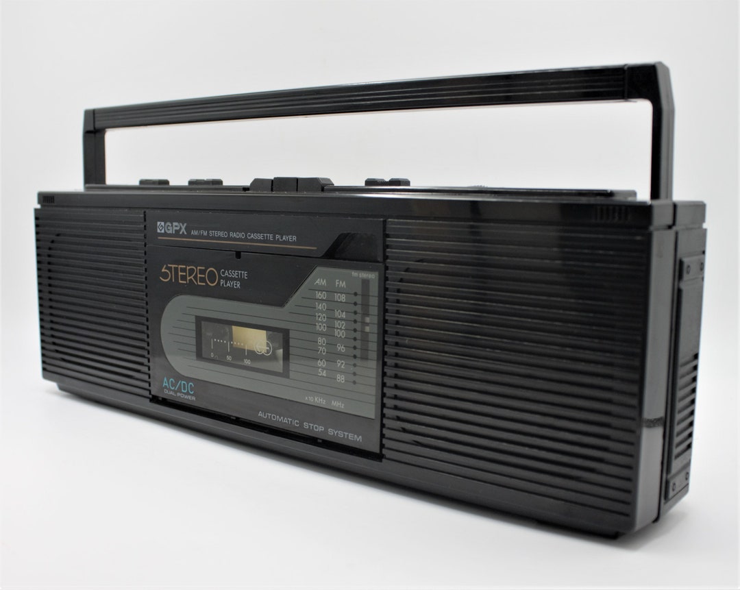 Vintage 1980s Boombox Cassette Tape Player Stereo AM/FM Receiver Mobile ...