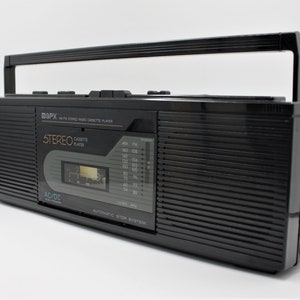 Vintage 1980s Boombox Cassette Tape Player Stereo AM/FM Receiver Mobile ...