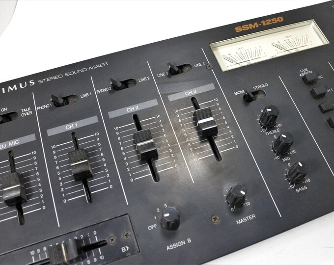 Vintage Stereo Sound Mixer Optimus Sound Board Mic 3 Channel Microphone ...
