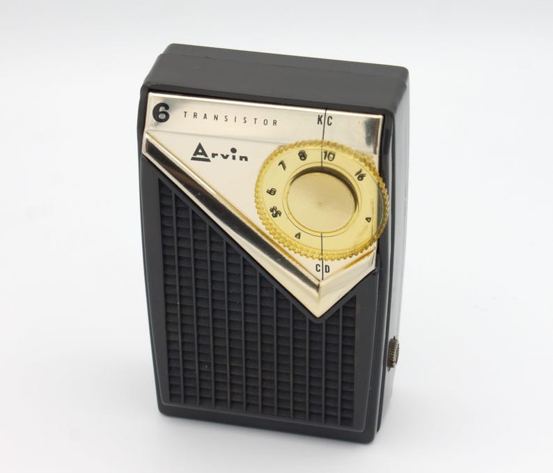 Vintage 1950's Arvin 9 Transistor Radio AM and CD Civil Defense Station ...