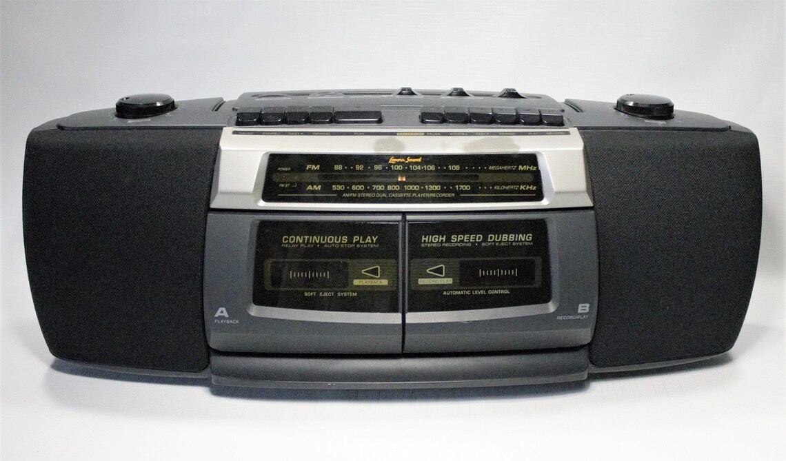 Vintage Boombox Stereo Dual Tape Player AM-FM Radio Cassette - Etsy