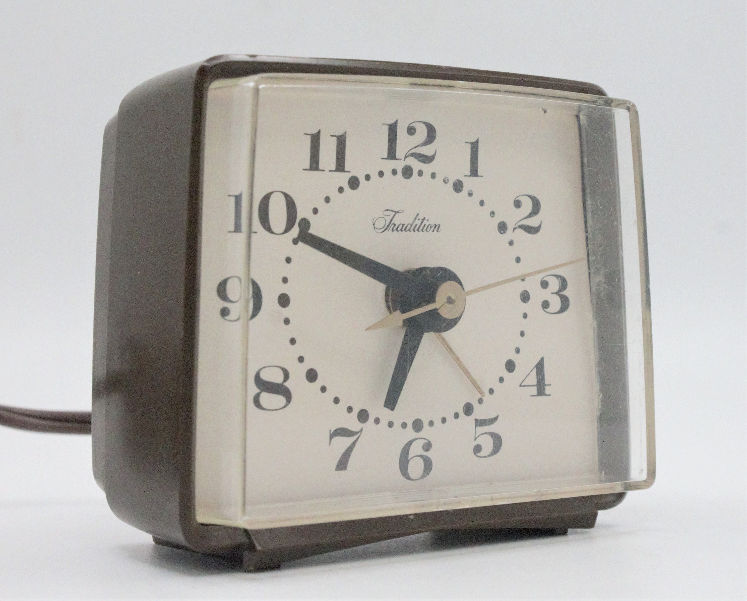 Vintage Nightstand Alarm Clock Tradition Sears Brown Plastic - Etsy
