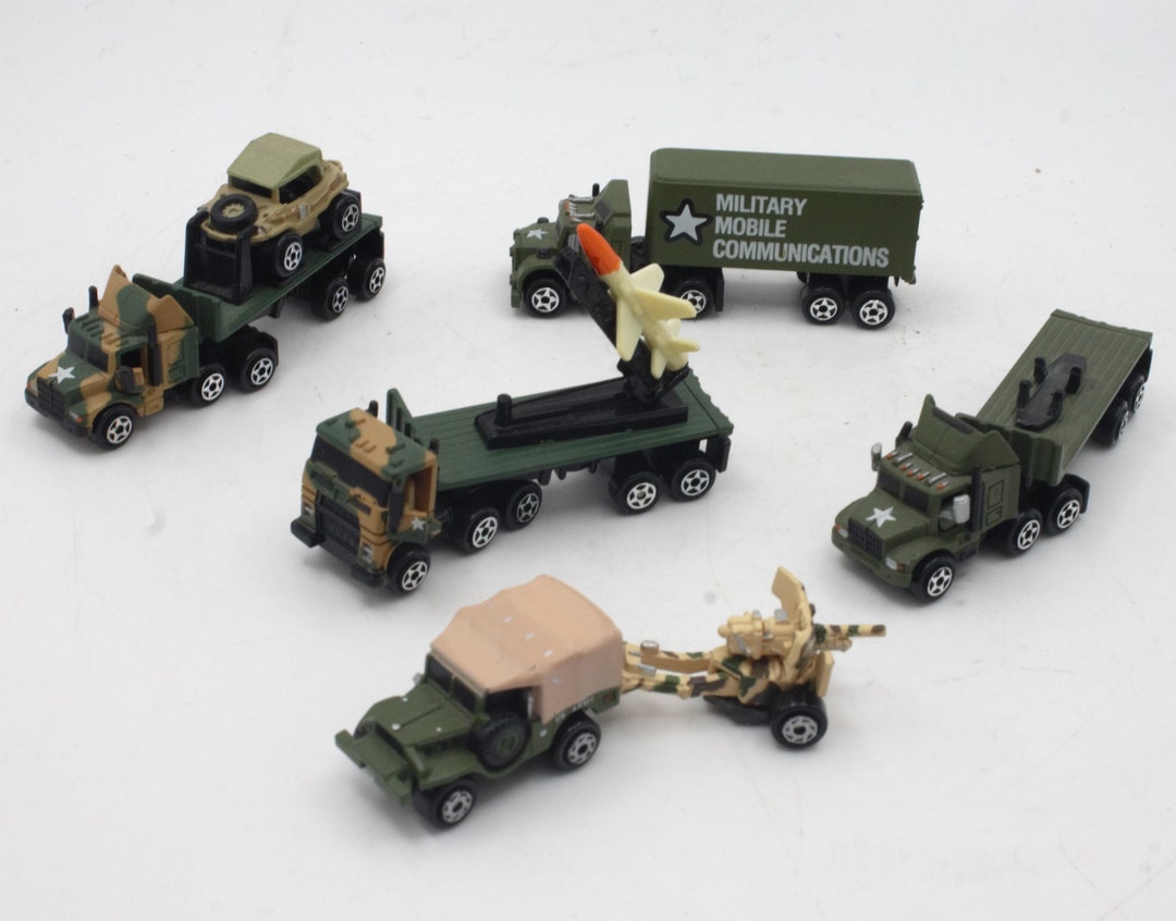 Vintage 1980s Micromachines Military Vehicle Truck Set Missile Launcher ...