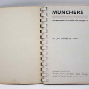 Vintage 1984 Munchers the Ultimate Timex/sinclair Game Book PC Gamming ...