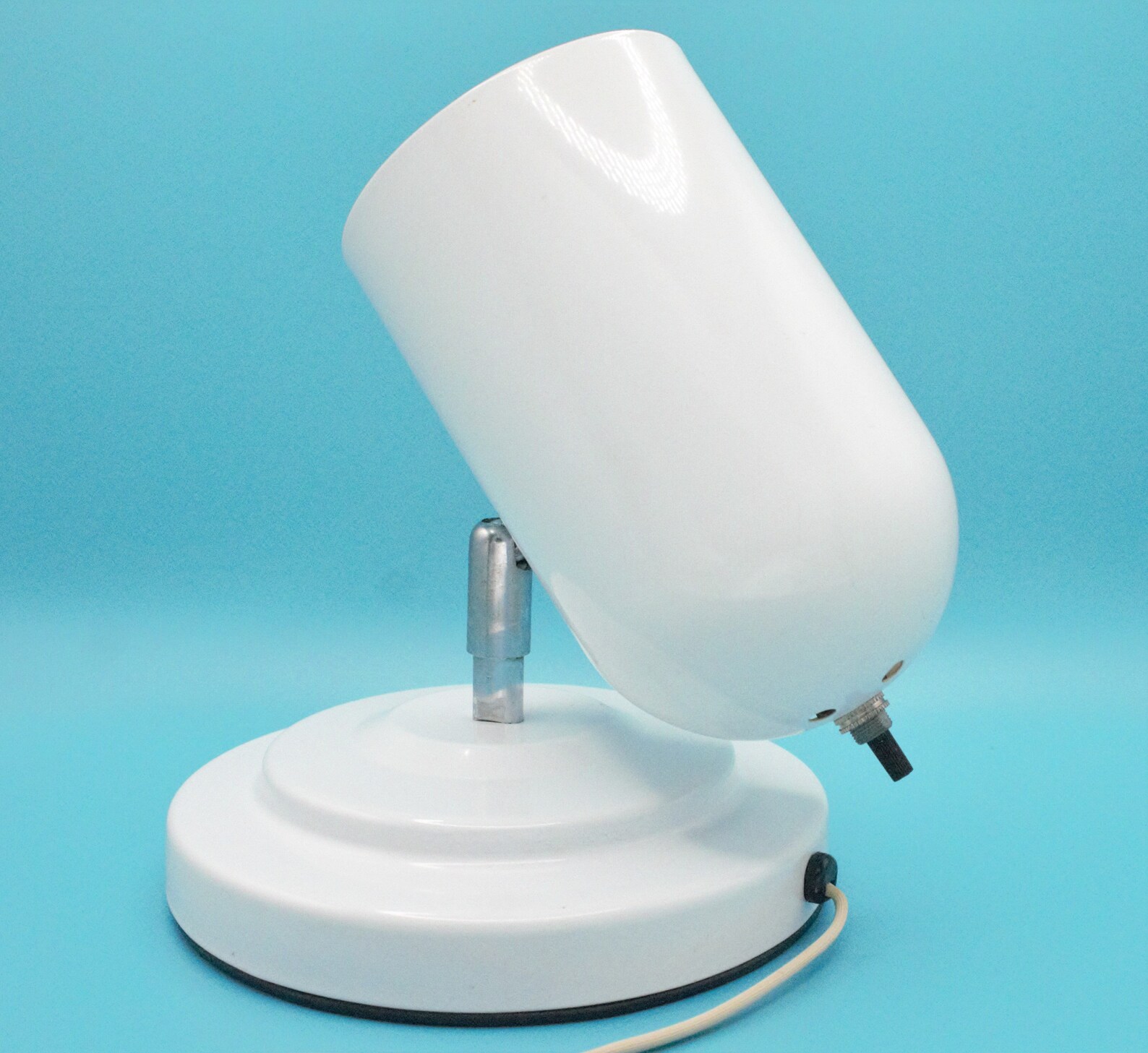 Vintage Spotlight Lamp Tabletop or Wall Mount White Metal - Etsy