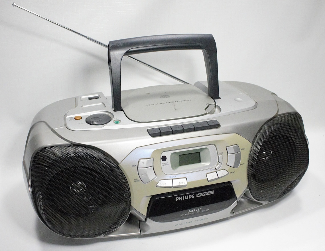 Vintage Boombox CD Cassette Tape Player Recorder Portable - Etsy