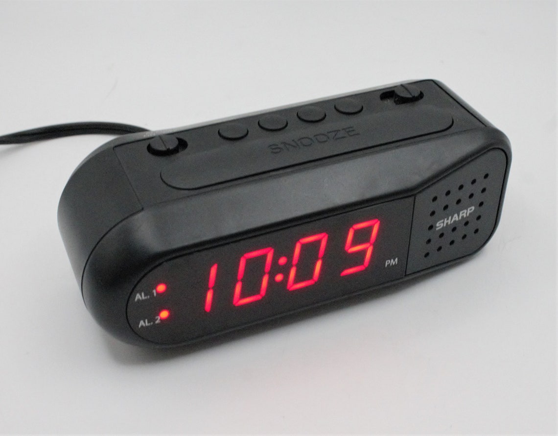 Vintage Digital Alarm Clock Red LED Lit Time Display Buzzer - Etsy