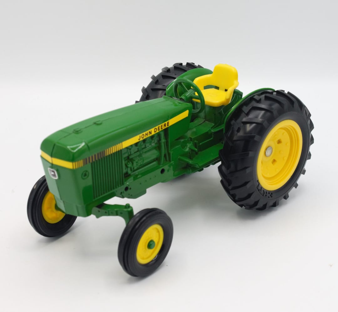 Vintage John Deere Tractor Die Cast Metal Miniature Replica Green And