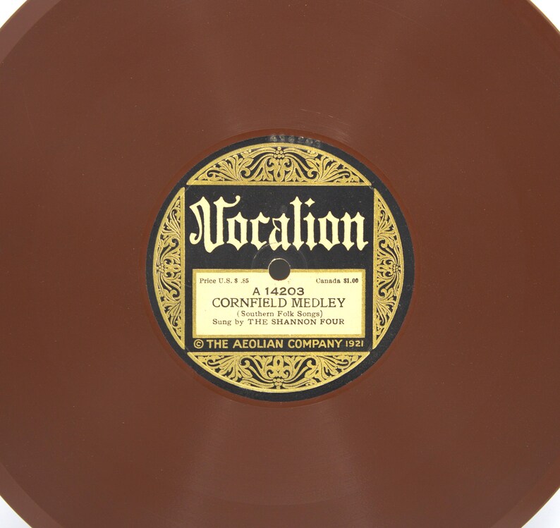 Vintage 1920s Record Vocalion Brown Reed Miller Orchestra Shannon Four ...