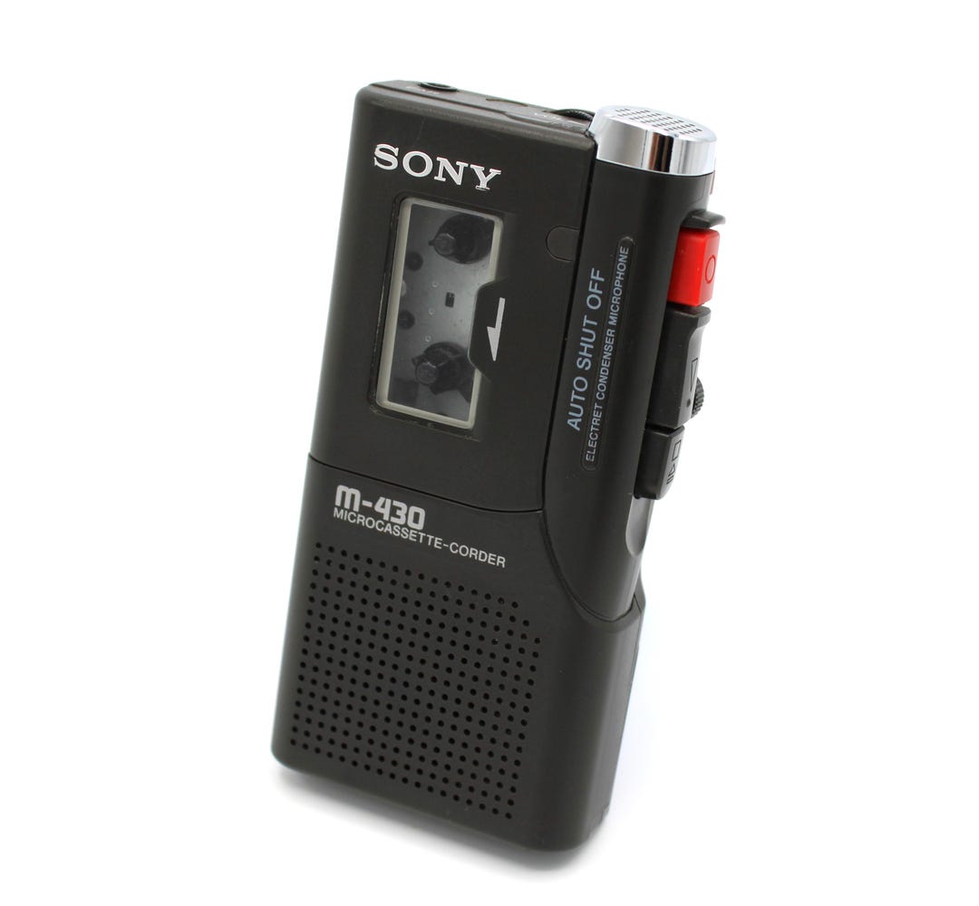 Vintage Sony Microcassette-corder Mini Cassette Tape Audio Recorder ...