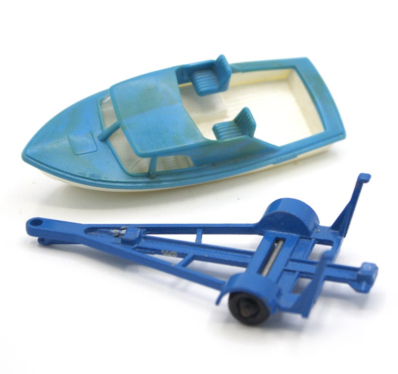 Vintage 1960s Matchbox Boat With Trailer Series No. 9 Die Cast Metal ...