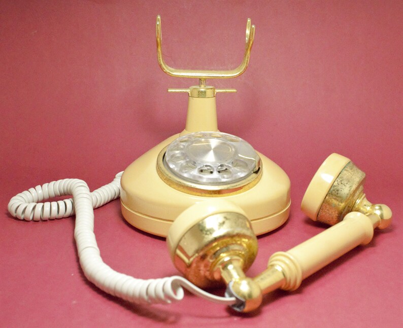Vintage Telephone Western Electric French Rotary Phone Beige - Etsy