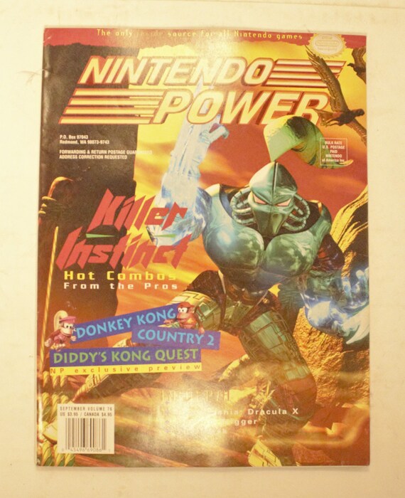 Nintendo Power 1995 Issue Killer Instinct Donkey Kong Country - Etsy