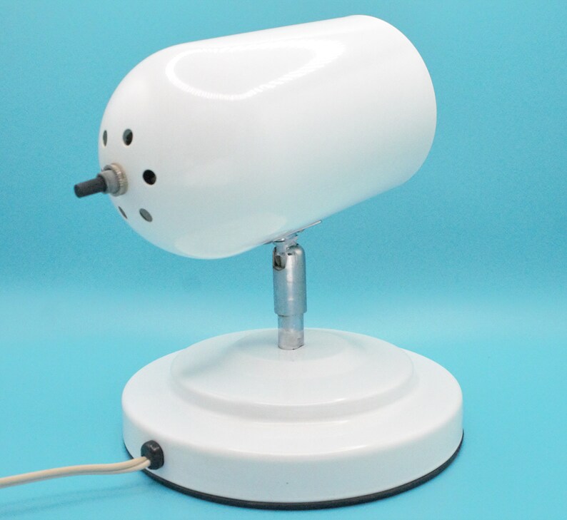 Vintage Spotlight Lamp Tabletop or Wall Mount White Metal - Etsy