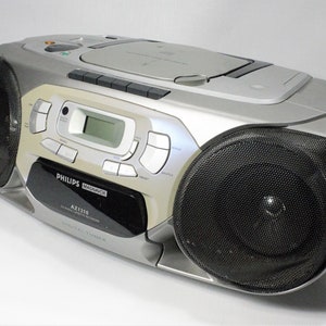 Vintage Boombox CD Cassette Tape Player Recorder Portable - Etsy